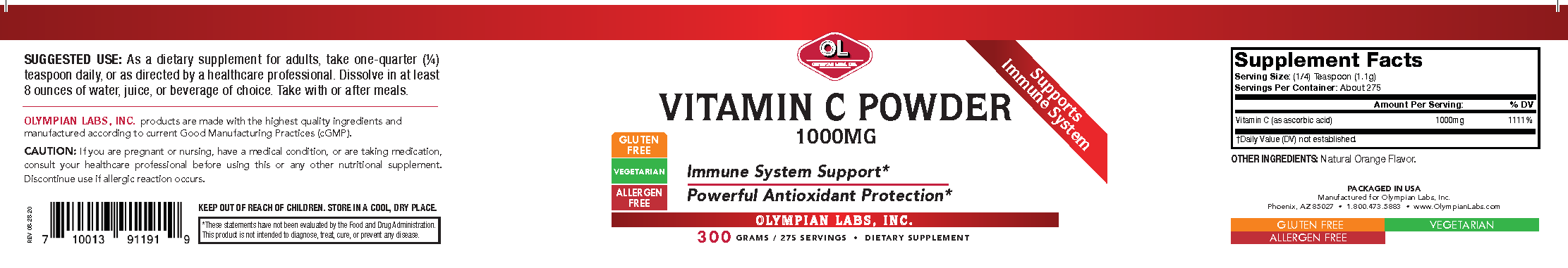 Vitamin C Powder | Olympian Labs